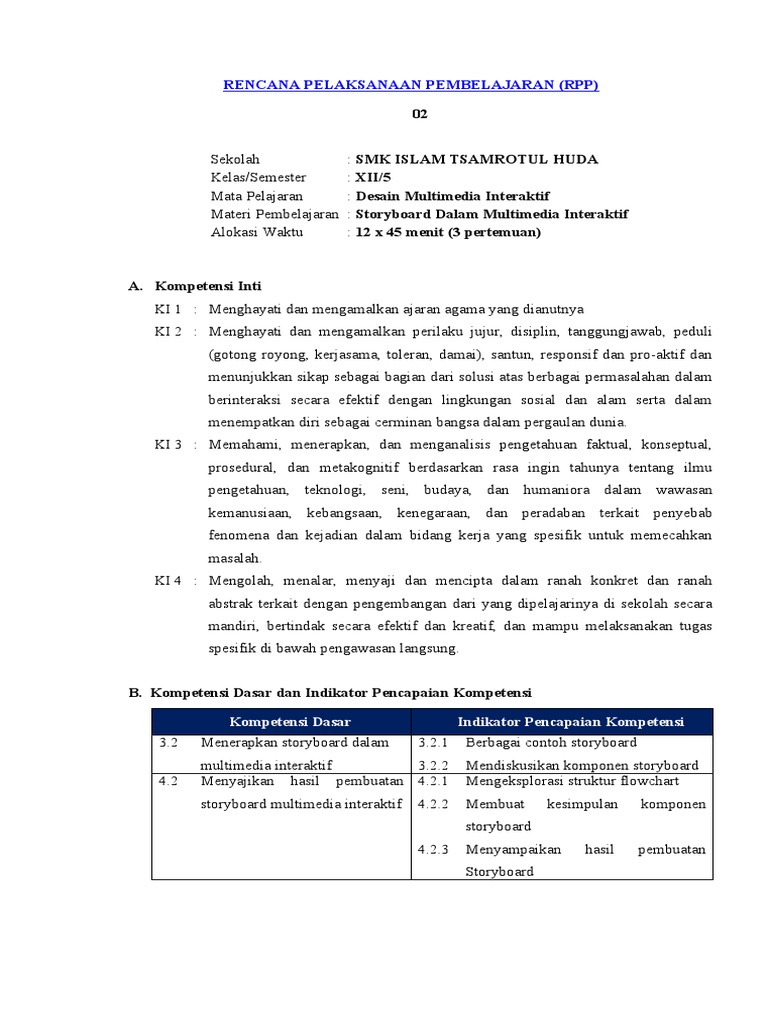 RPP KD 3.2 Dan 4.2 | PDF