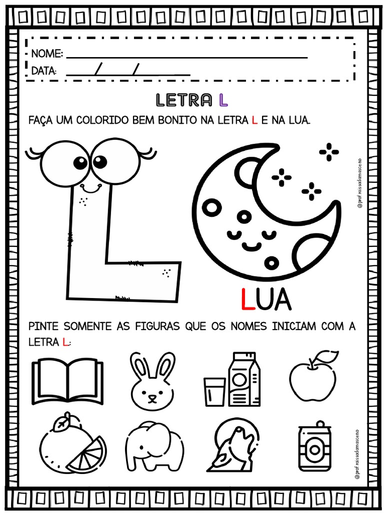 Atividade Letra L | PDF