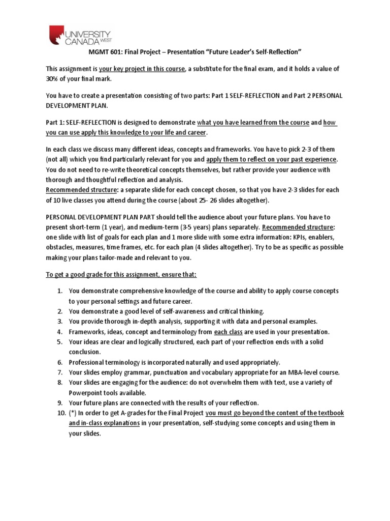 FinalProject MGMT 2021 | PDF | Concept | Rubric (Academic)