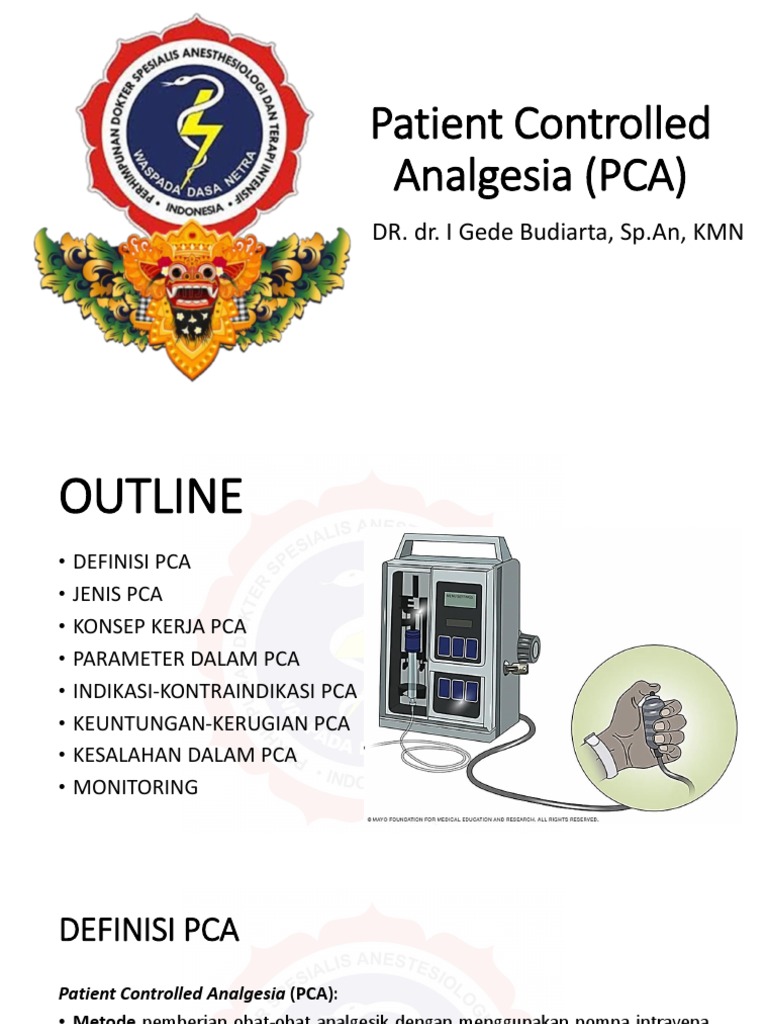 Patient Controlled Analgesia (PCA) | PDF