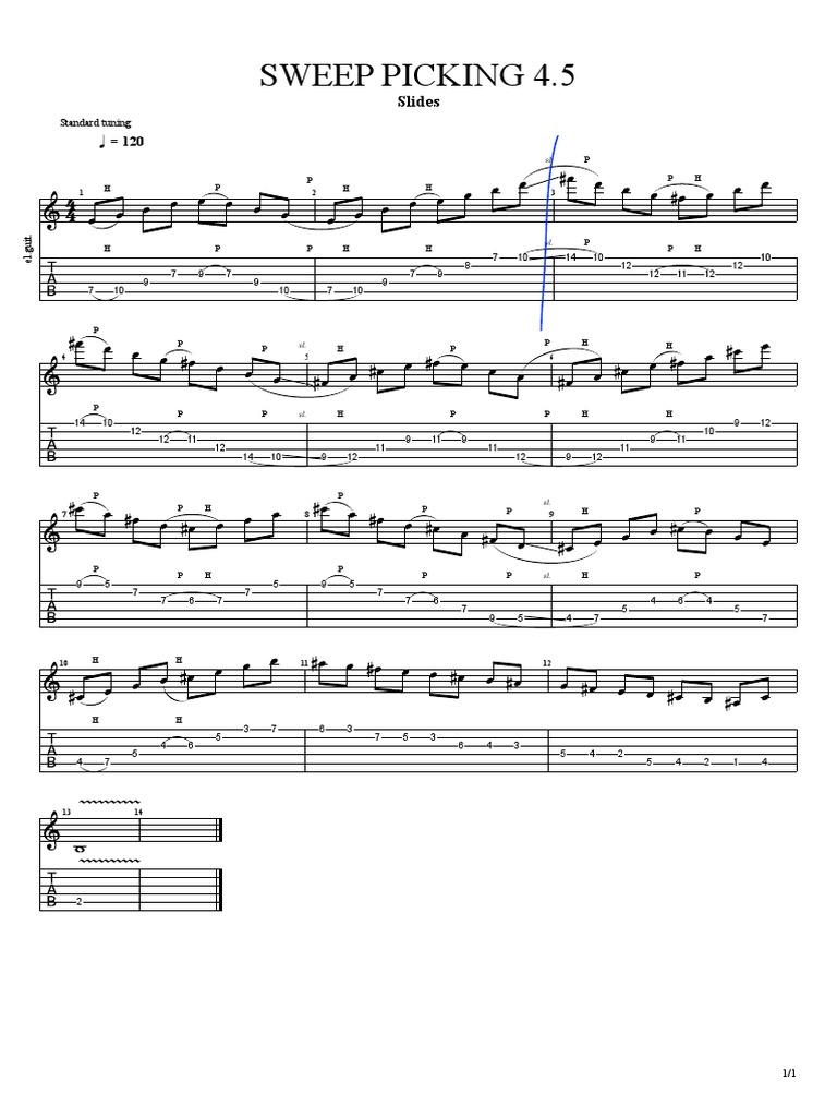 Sweep Picking 4.5 | PDF | Guitar Family Instruments | Irish Musical ...