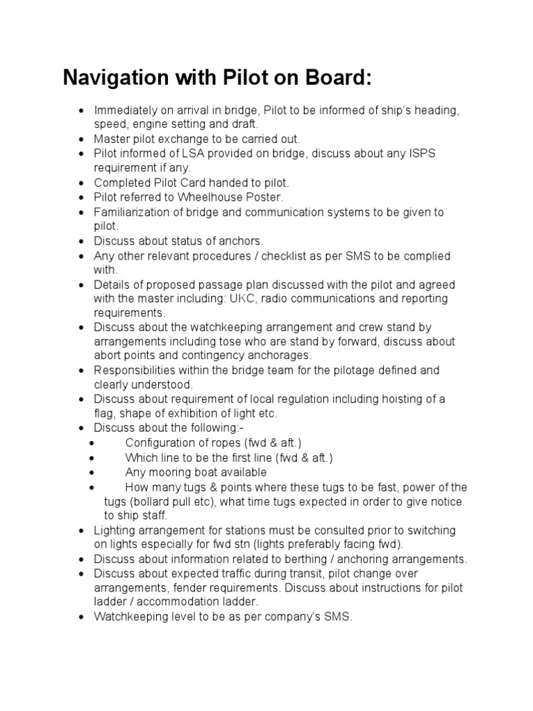 Master Pilot Exchange | PDF | Maritime Pilot | Navigation