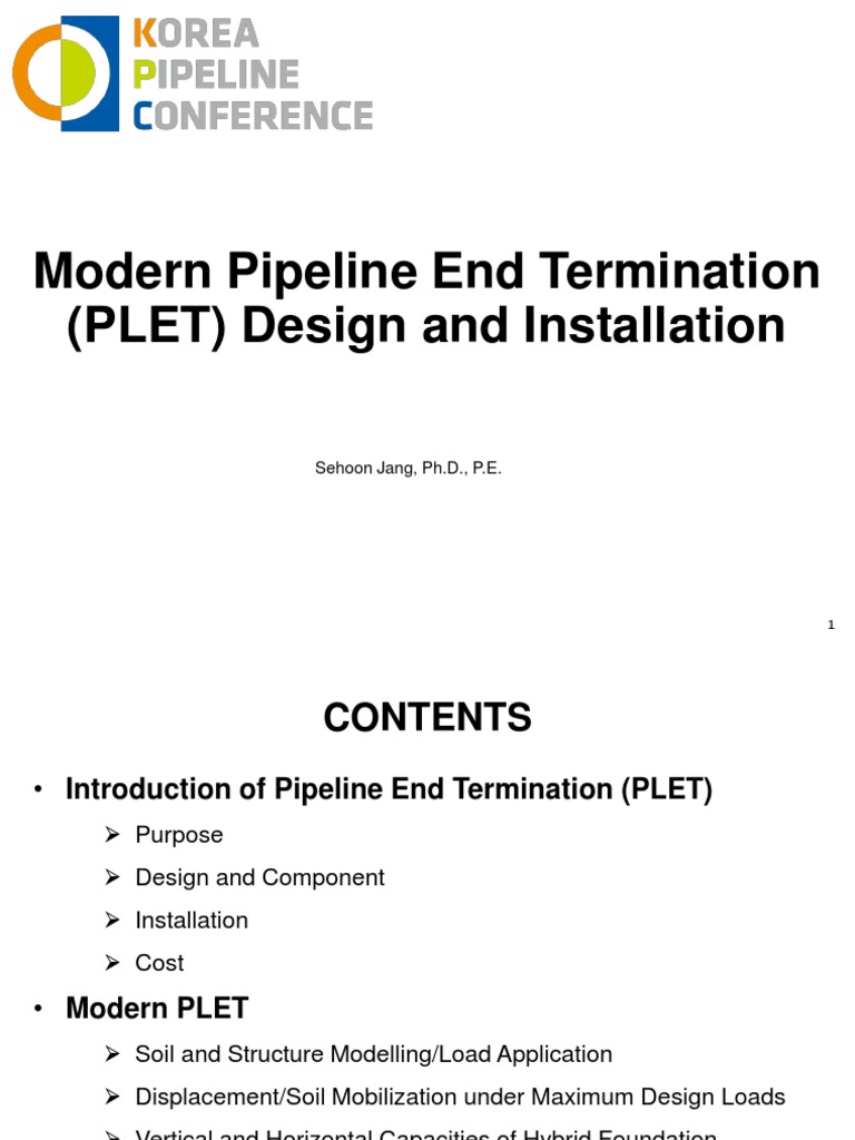 Modern Pipeline End Termination (PLET) Design | PDF | Anchor | Deep ...