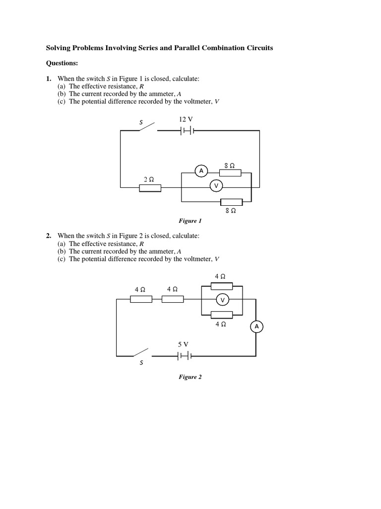 Solving Problems Involving Series and Parallel Combination Circuits ...