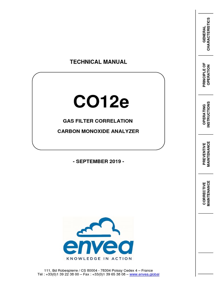Manual CO12e 4 - Manual - CO12e - 19.09 | PDF | Infrared | Absorption ...