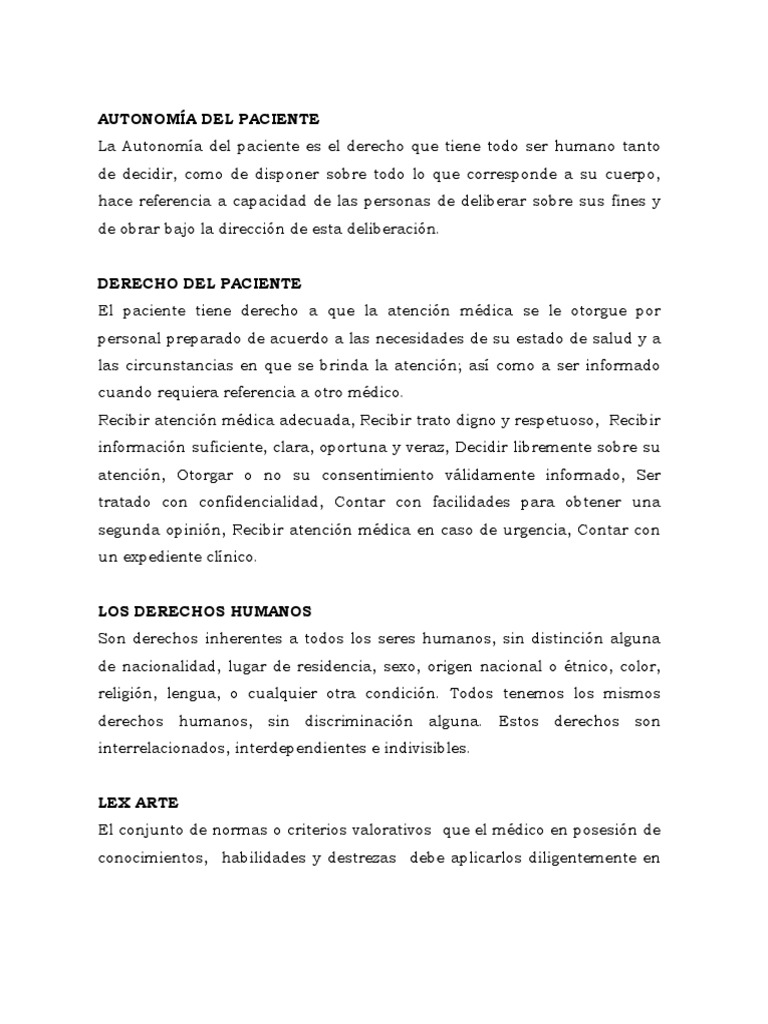 Autonomía Del Paciente | PDF | La naturaleza humana | Science