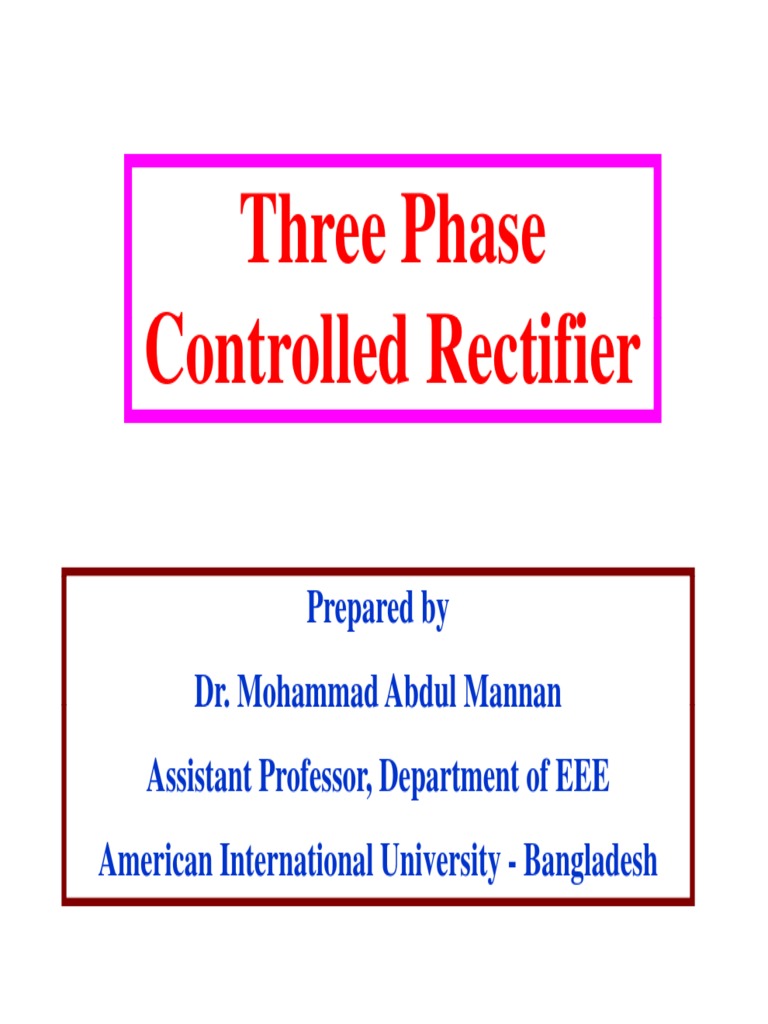 Three Phase C LLDR Ifi Controlled Rectifier | PDF | Rectifier | Electrical Components