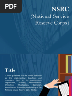 The National Service Reserve Corps (NSRC) of The National Service ...