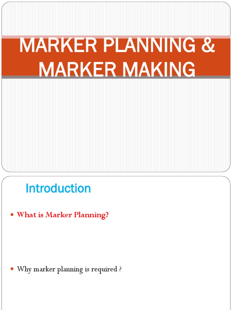 Marker Planning & Marker Making | PDF | Area | Clothing