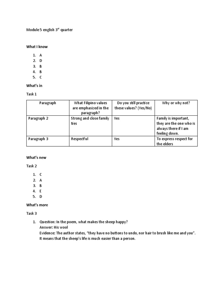 Module 5: Filipino Values & Learning | PDF | Communication