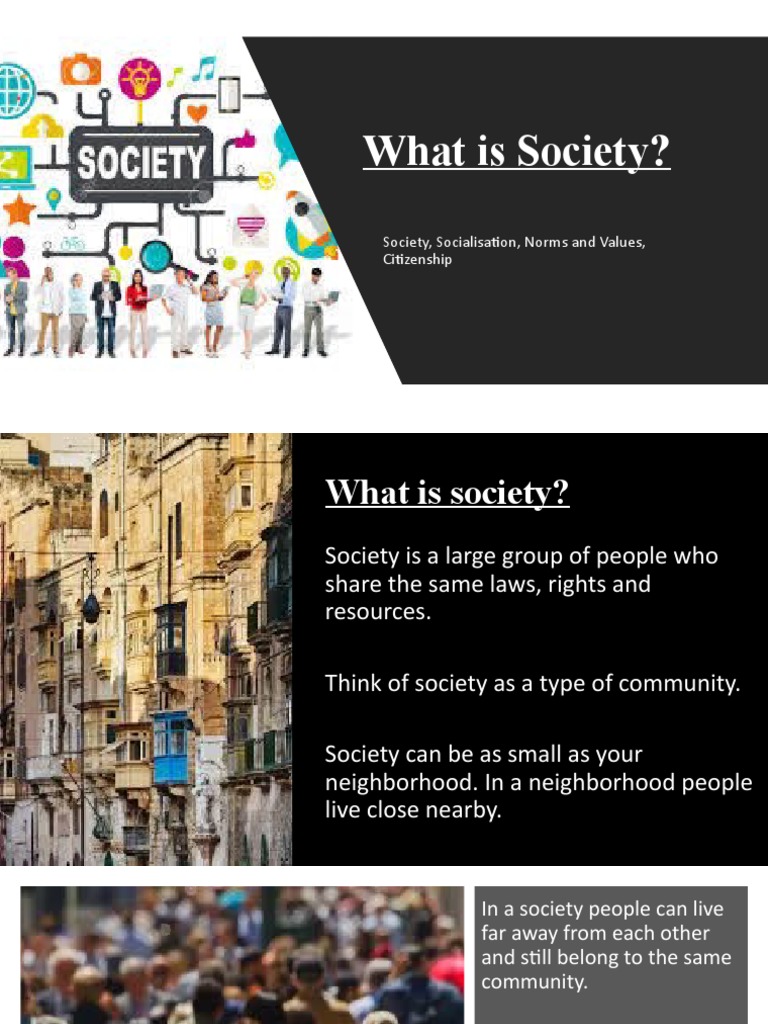What Is Society?: Society, Socialisation, Norms and Values, Citizenship ...