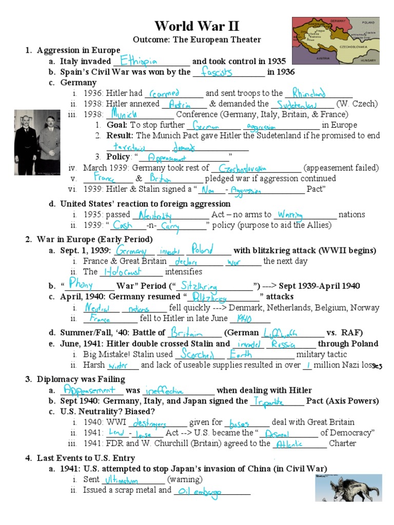 #5 WWII Guided Notes European Theater | Download Free PDF | Allies Of ...