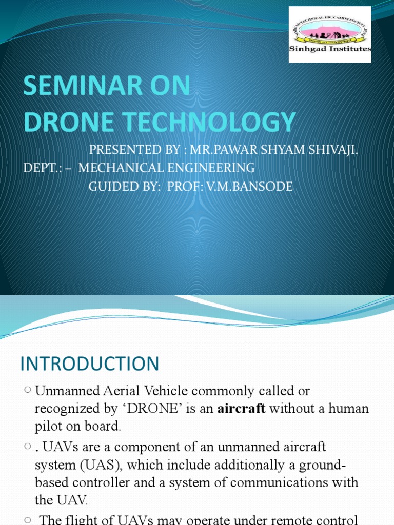 Drone Technology | PDF | Unmanned Aerial Vehicle | Aviation