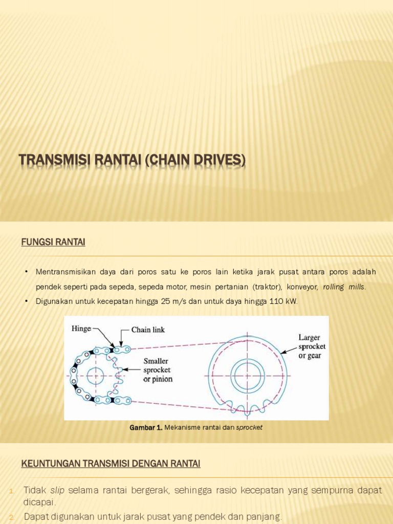 ELEMEN MESIN RANTAI (2021) Ke-1 | PDF