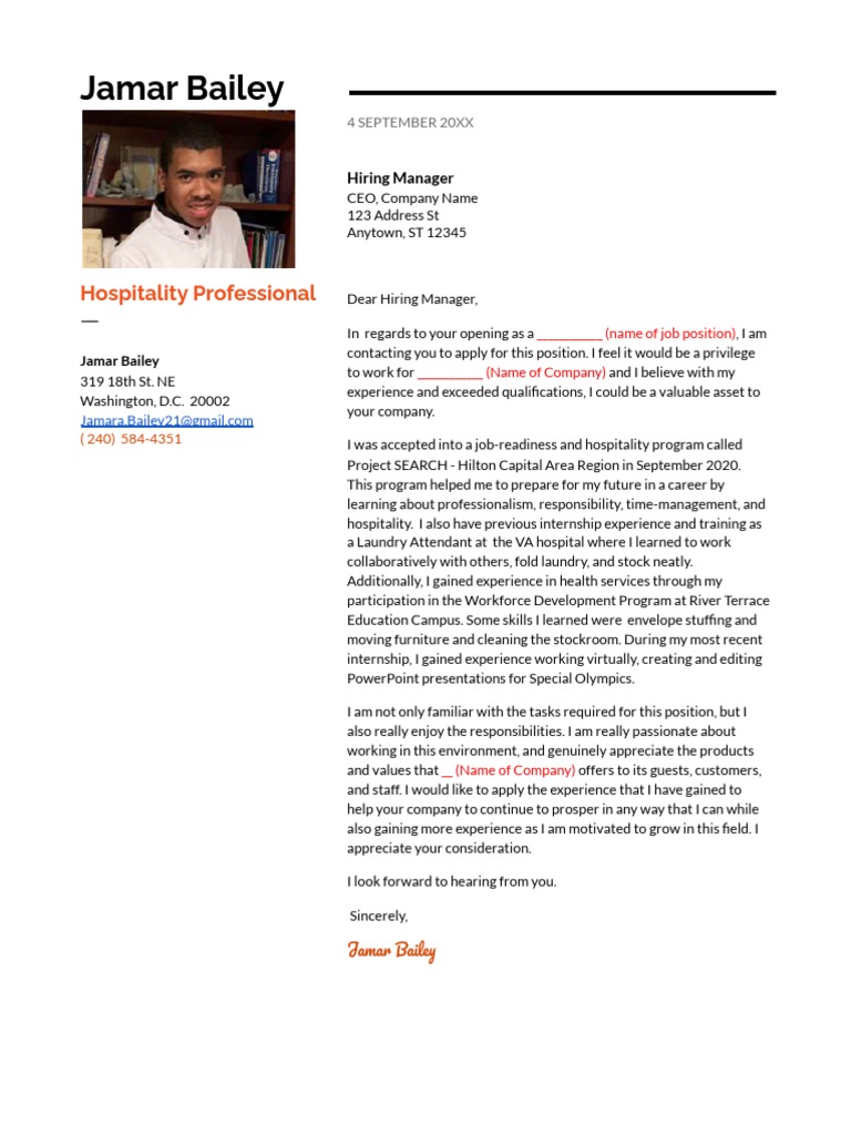 JB Cover Letter Template 20-21 | PDF | Human Nature | Science