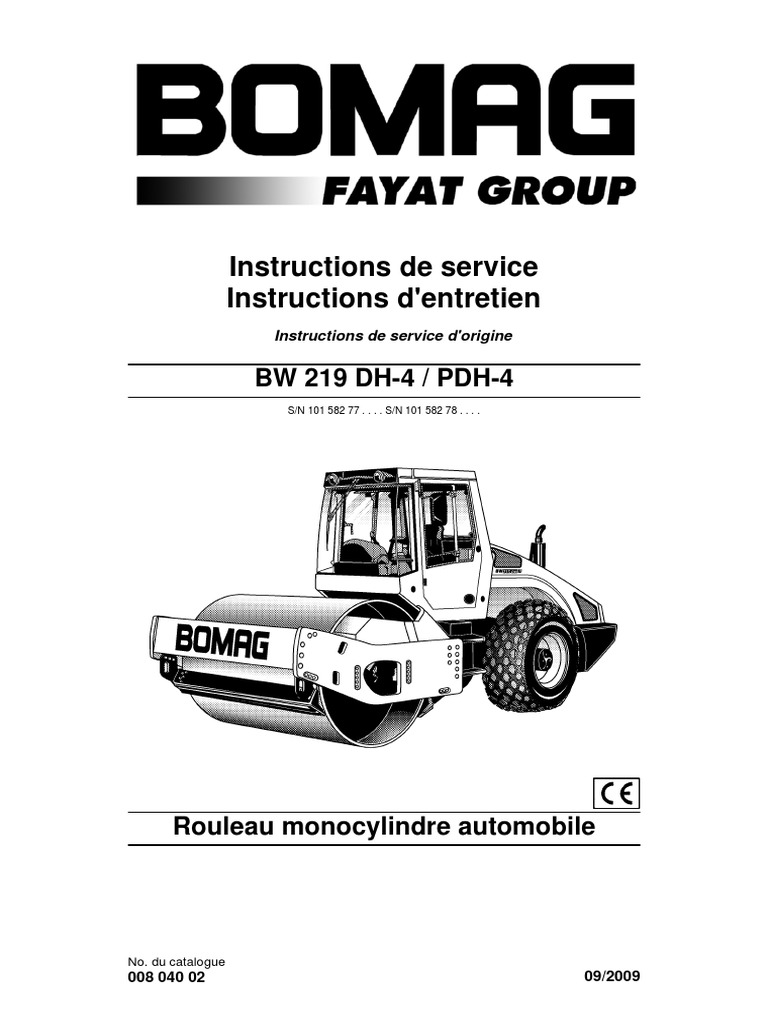 Man Bomag bw219d4 | PDF | Machine | Frein