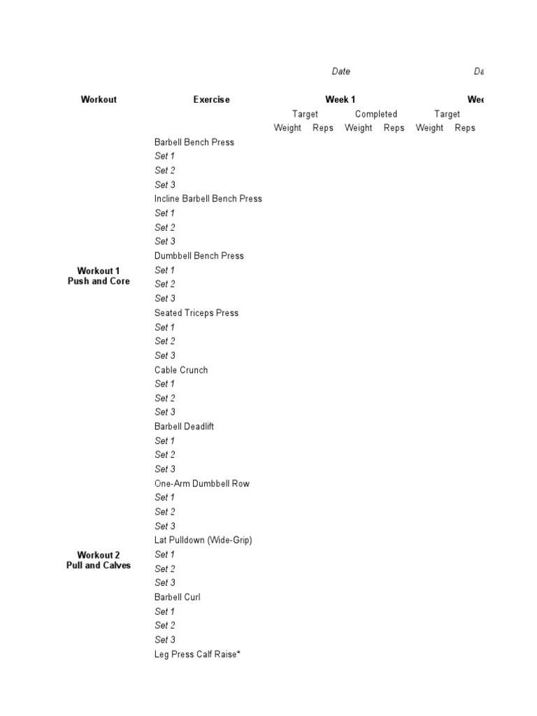 Bigger Leaner Stronger 3-Day Workout Routine | PDF | Physical Fitness ...