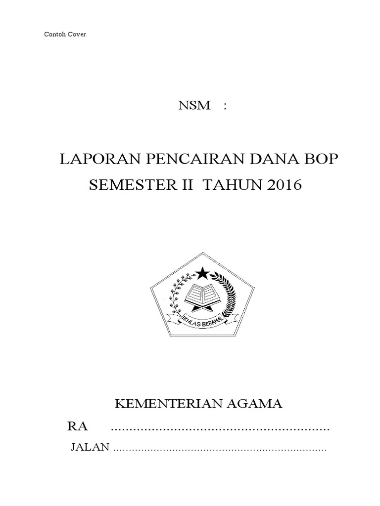 Cover LPJ Dan Daftar Isi LPJ Semester 2 | PDF