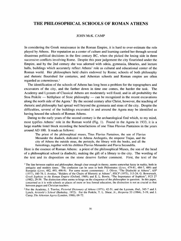 The Library of Pantainos: A Philosophical School of Roman Athens | PDF ...