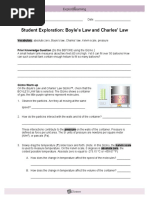 PhET Gas Laws Intro | PDF | Gases | Temperature