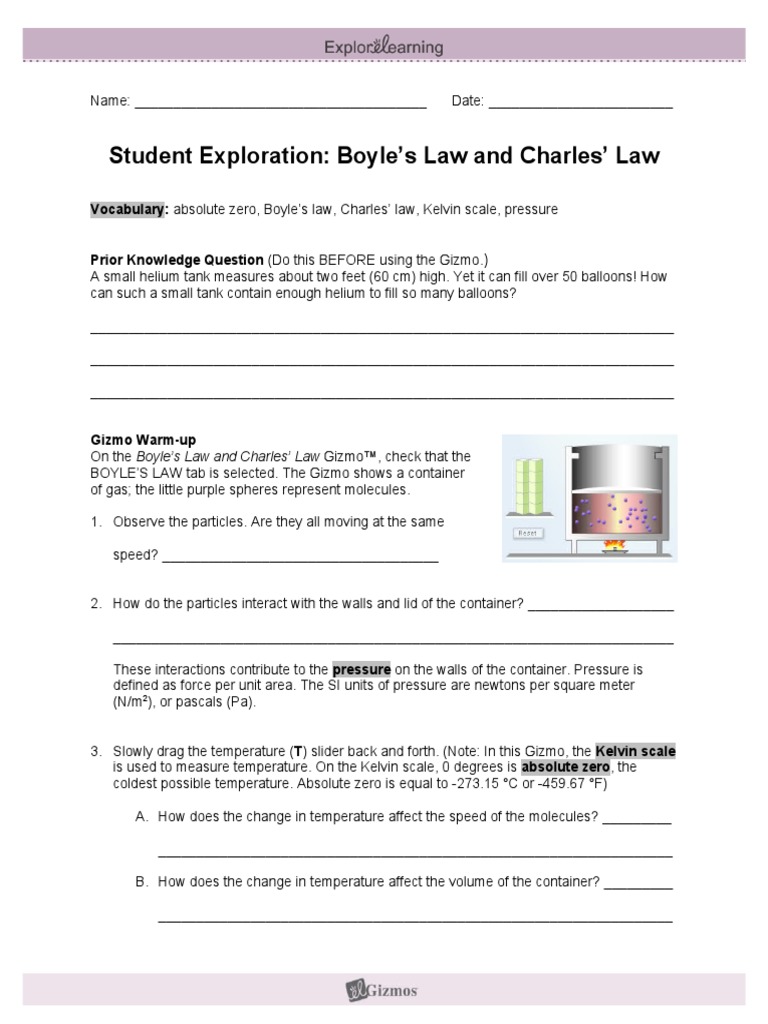Boyle's Law Charles' Law Lab Report | PDF | Gases | Temperature