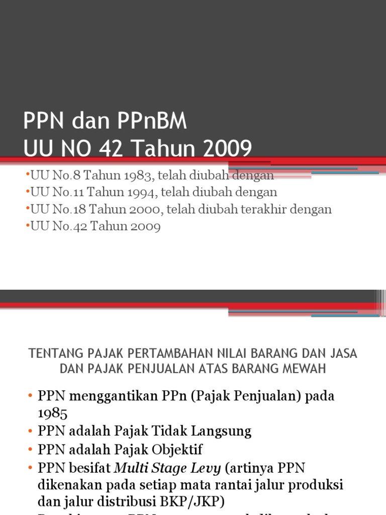PPN dan PPnBM: Dasar dan Metode | PDF