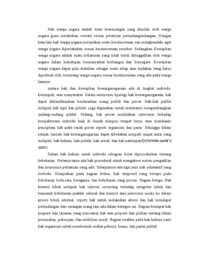Hak dan Kewajiban Warga Negara | PDF