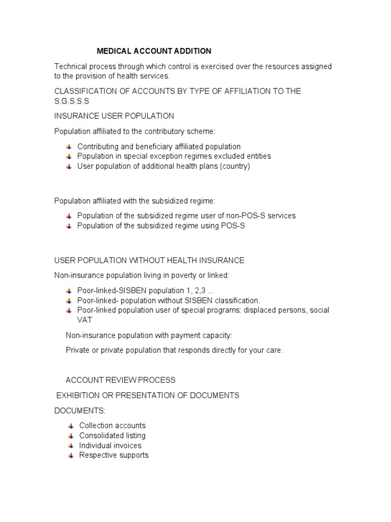 Medical Account Addition Infografia Ingles | PDF | Finance & Money ...