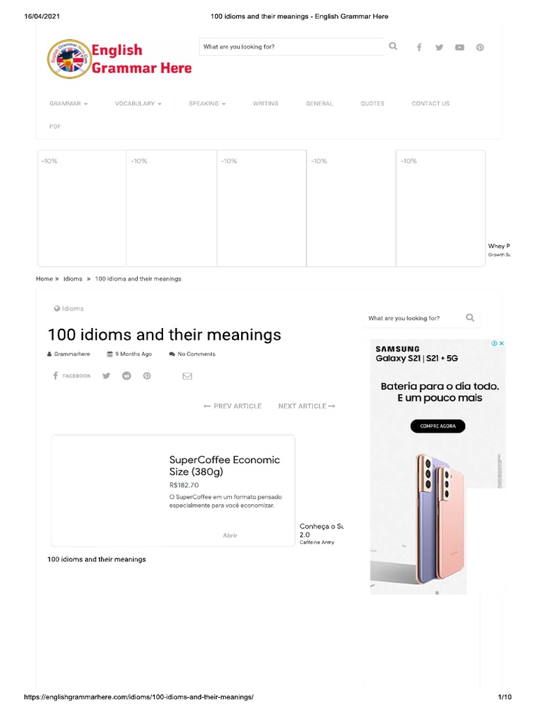 100 Expressions and Their Meaning | PDF