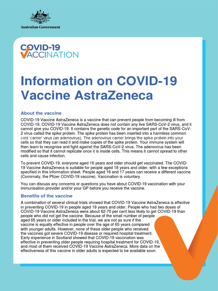 Information On Covid-19 Vaccine Astrazeneca | PDF | Vaccines | Adenoviridae