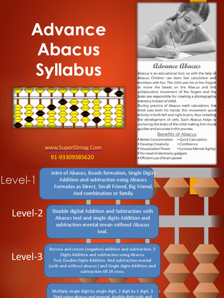 Abacus Syllabus and Books Samples | PDF | Subtraction | Elementary ...