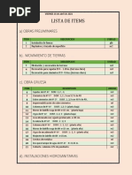 Listado de Items Vivienda | PDF | Materiales de construcción ...