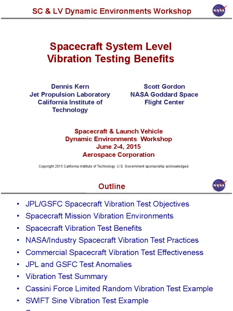 Spacecraft System Level Vibration Testing Benefits: SC & LV Dynamic ...