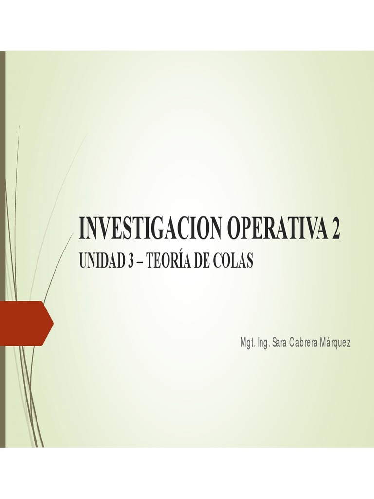 Sesión 14 - Modelo MMS | PDF | Servidor (Computación) | Teoría de probabilidad
