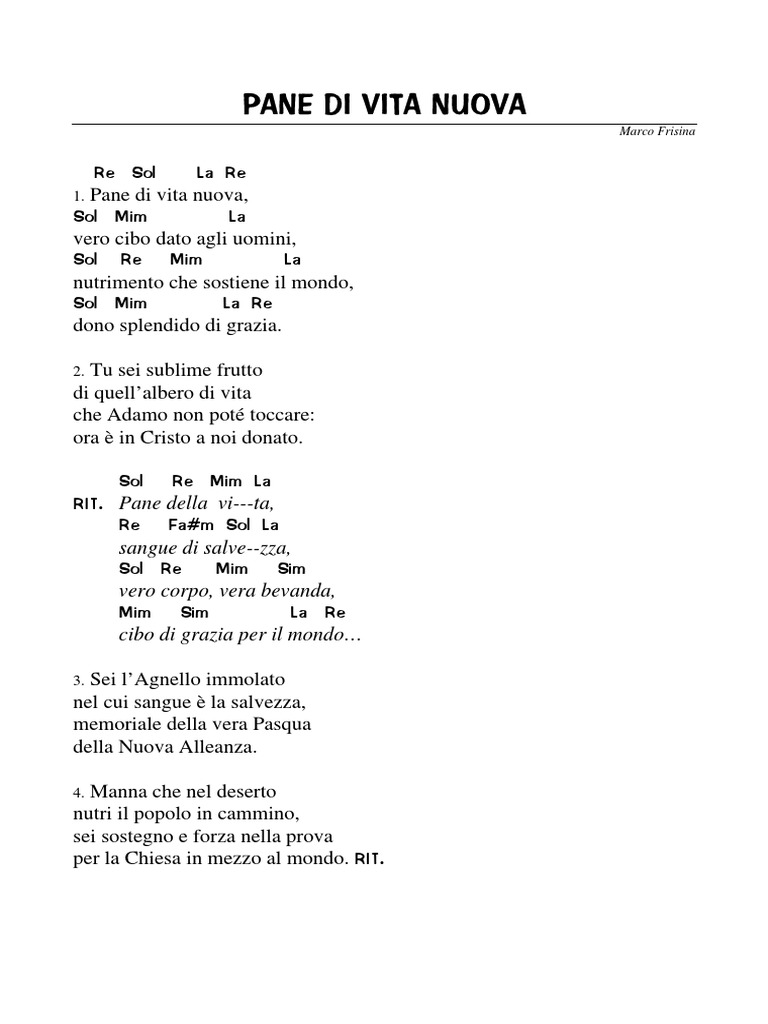 Pane Di Vita Nuova | PDF