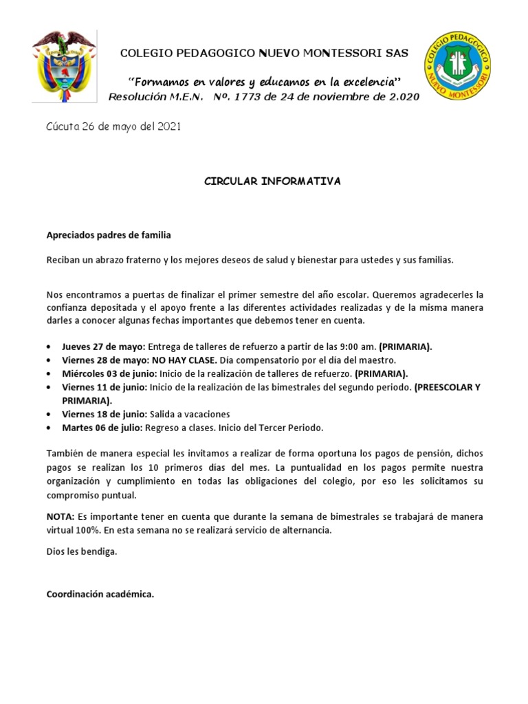 Circular Informativa | PDF