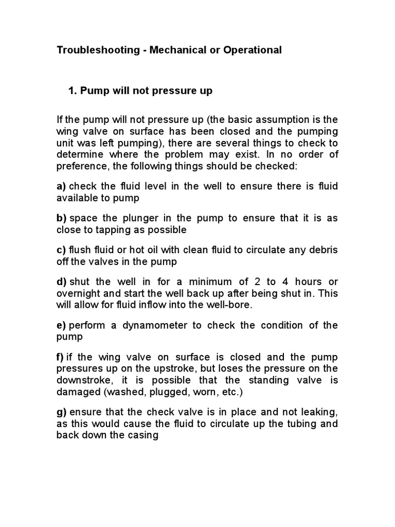 Sucker Rod Pump Troubleshooting Guide | PDF | Pump | Casing (Borehole)