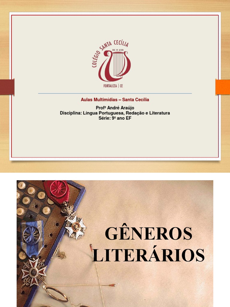 Gêneros Literários: Lírico e Épico | PDF | Enredo (narrativa) | Poesia