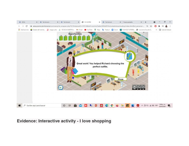 Interactive Shopping Activity Evidence | PDF