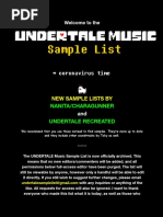 Undertale Sample List | PDF | String Instruments | Drum Kit