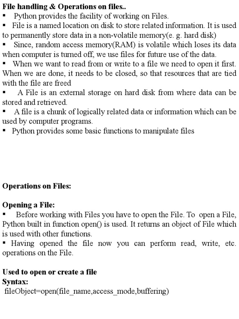 PP UNIT V - Files | PDF | Computer Data Storage | Computer File