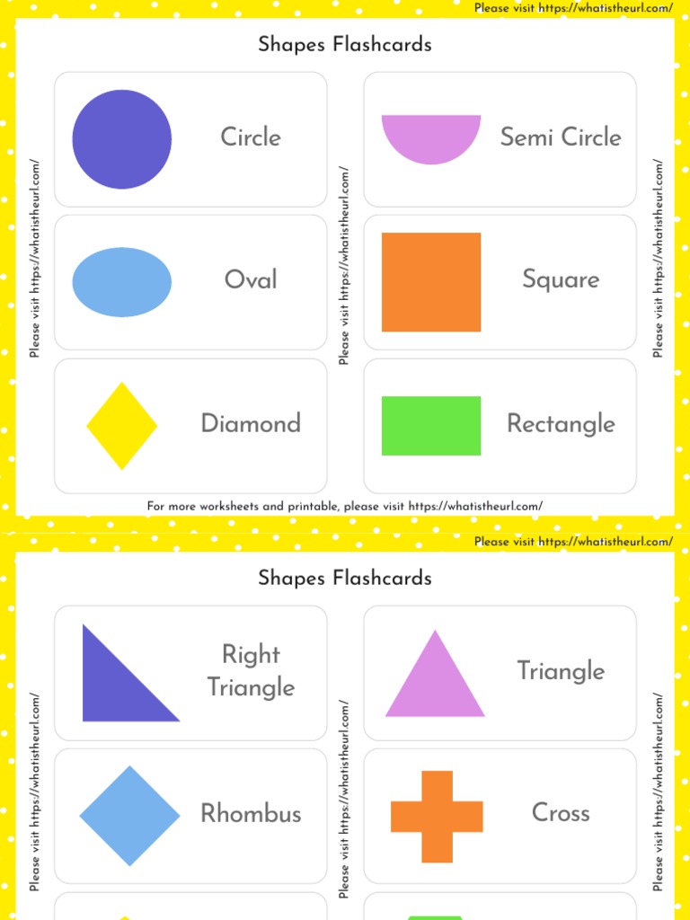 Printable Shapes Flash Cards | PDF