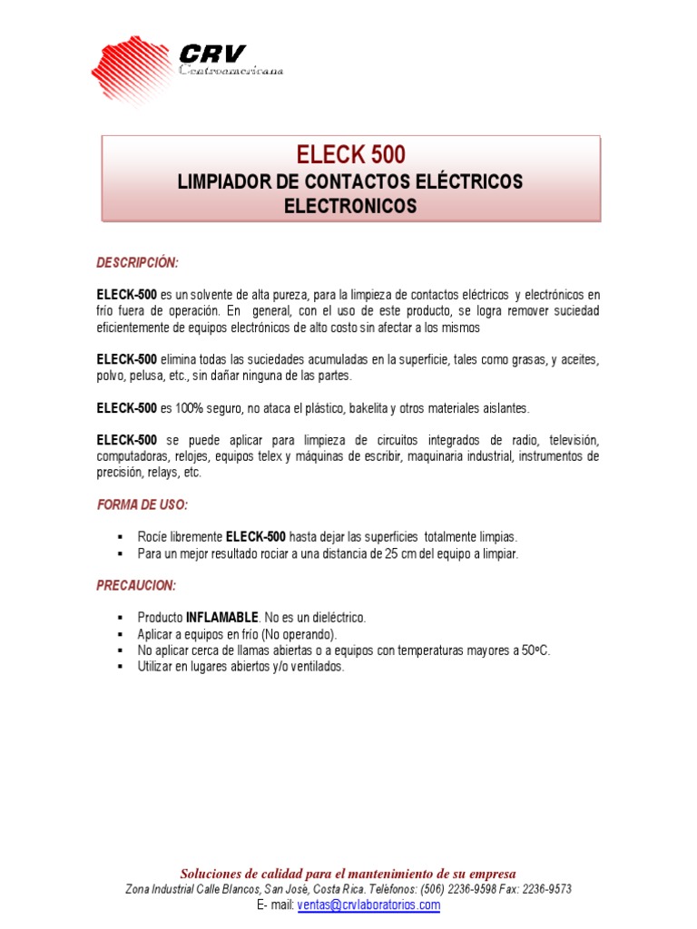 Ficha Técnica, ELECK-500 | PDF