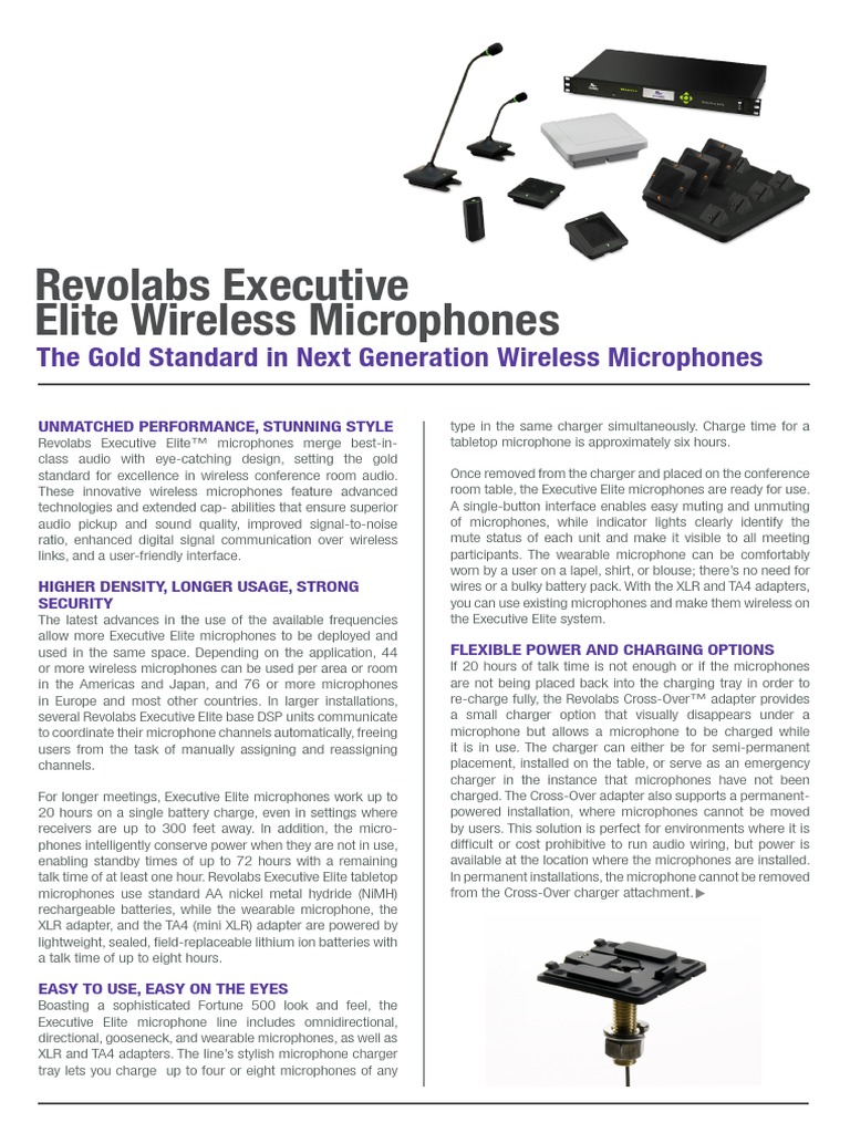 Elite Wireless Microphones Revolabs Executive: The Gold Standard in ...