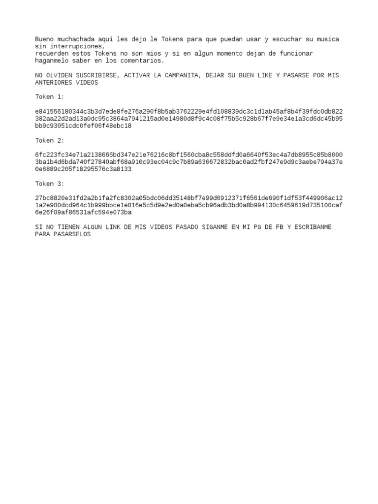 Tokens para Deezloader Remix 2025 | PDF