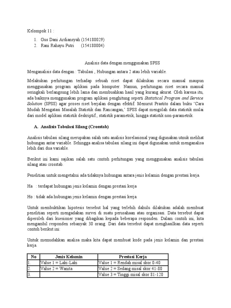 Analisis Data Dengan Spss | PDF