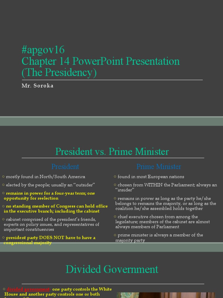 #Apgov16 Chapter 14 Powerpoint Presentation (The Presidency) | PDF ...