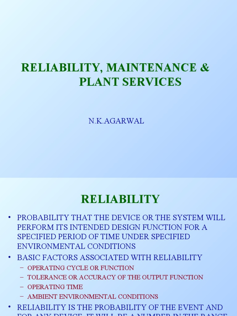 Plant Reliability and Maintenance Insights | PDF | Reliability ...
