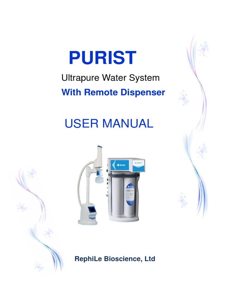 PURIST With Dispenser User Manual - 20190701 | PDF | Ultraviolet ...