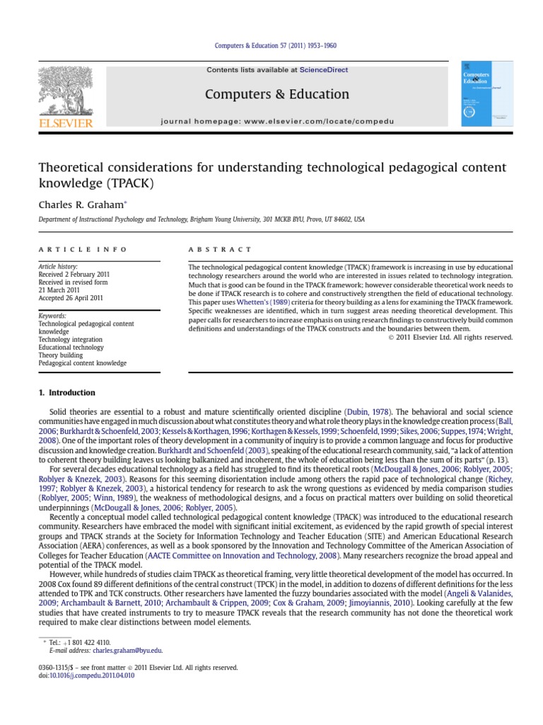 Theoretical Insights on TPACK Framework | PDF | Psychology | Cognition